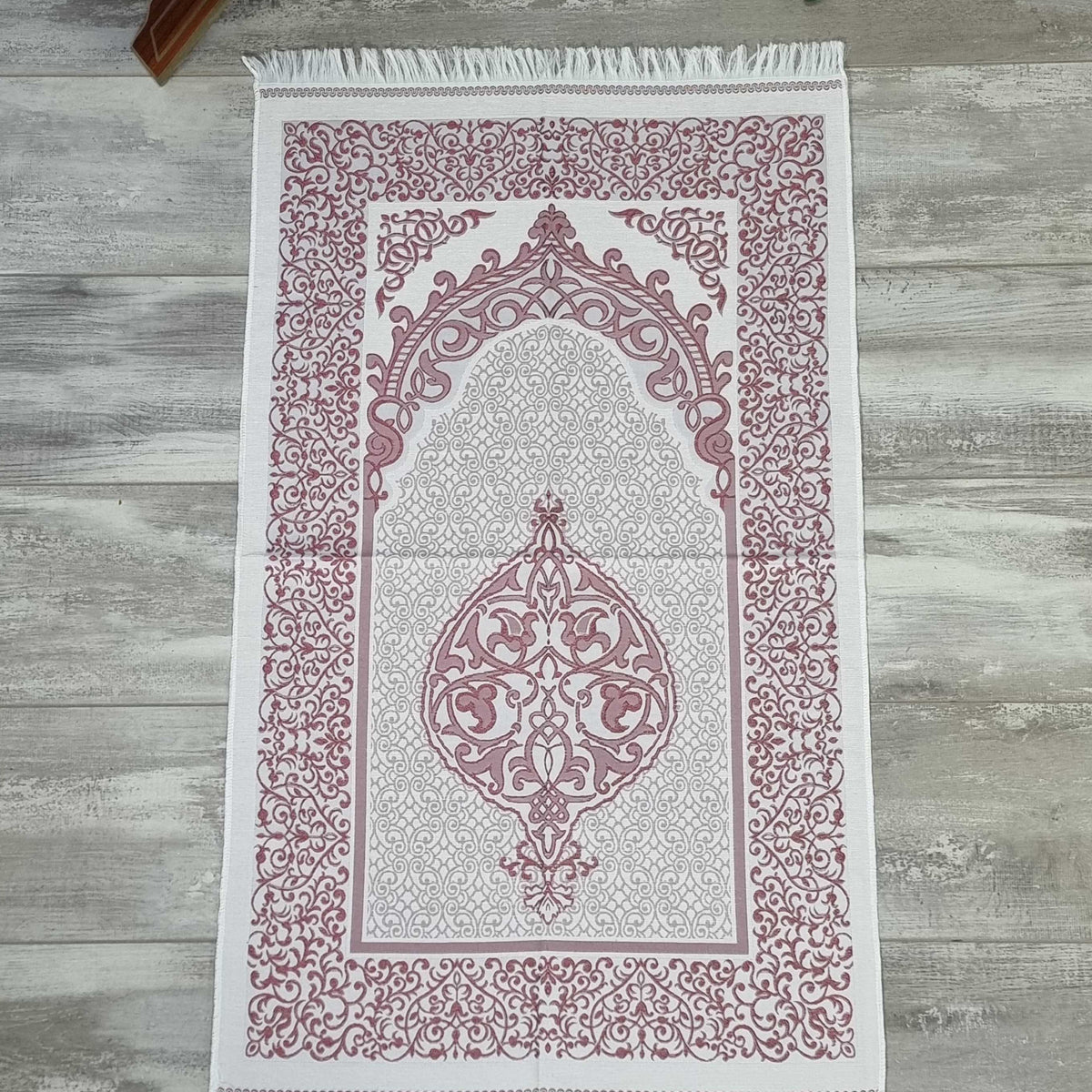 Embroidered Prayer Mat Floral Arch - Red – Darussalam Islamic Bookstore